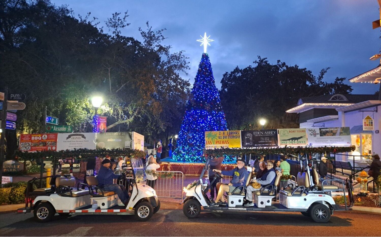 Tiny-Town Magic in Florida | Mount Dora Christmas Lights Cart Ride